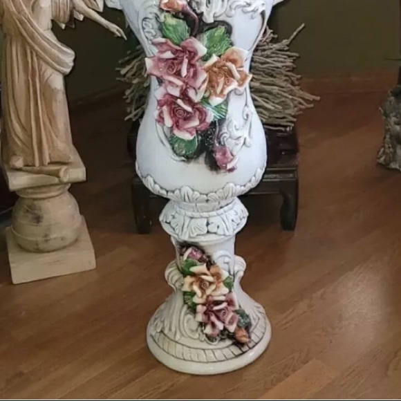 Capodimonte Art | Art | Vintage 35tall Xl Pedestal Capodimonte Double ...